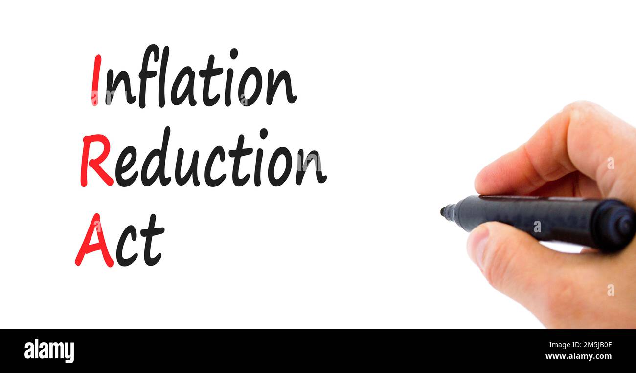 IRA inflation reduction act symbol. Concept words IRA inflation ...