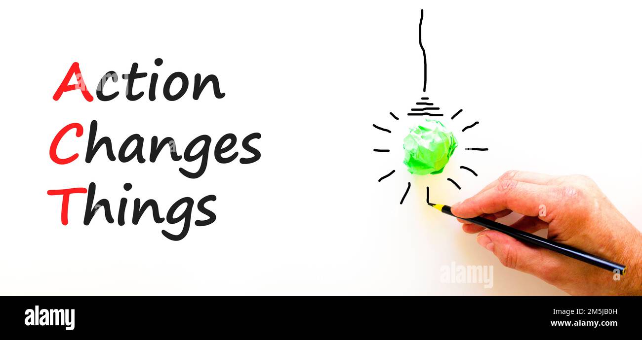 ACT action changes things symbol. Concept words ACT action changes ...