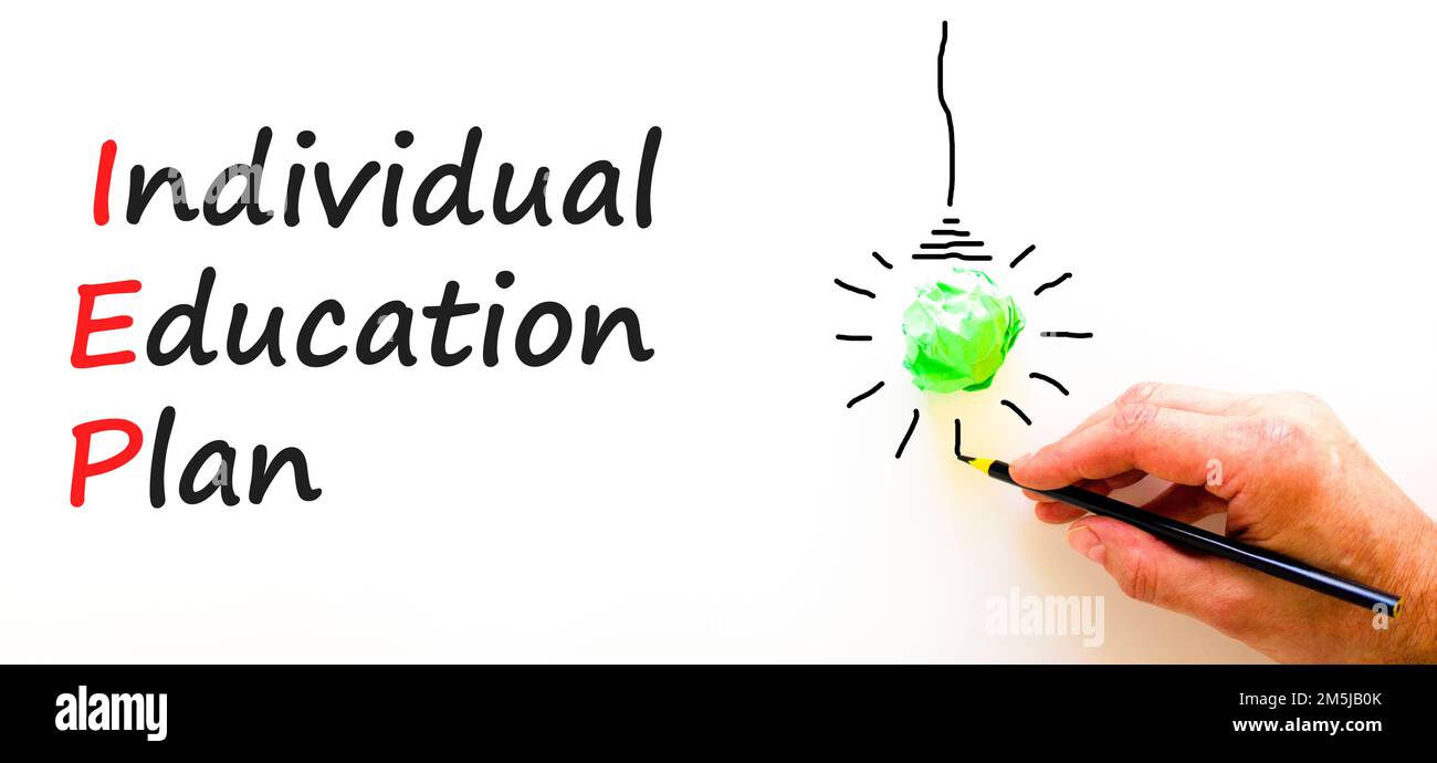 IEP individual education plan symbol. Concept words IEP individual ...