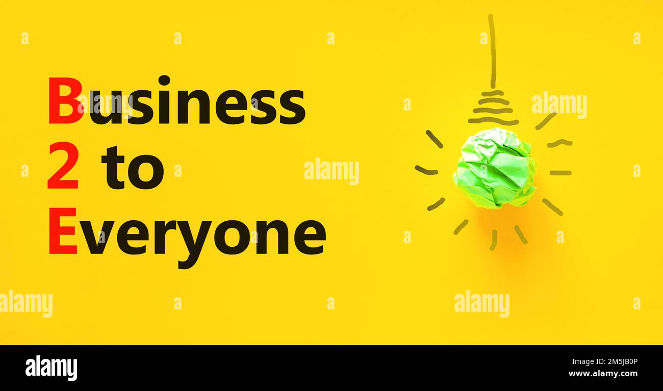 B2E business to everyone symbol. Concept words B2E business to everyone ...