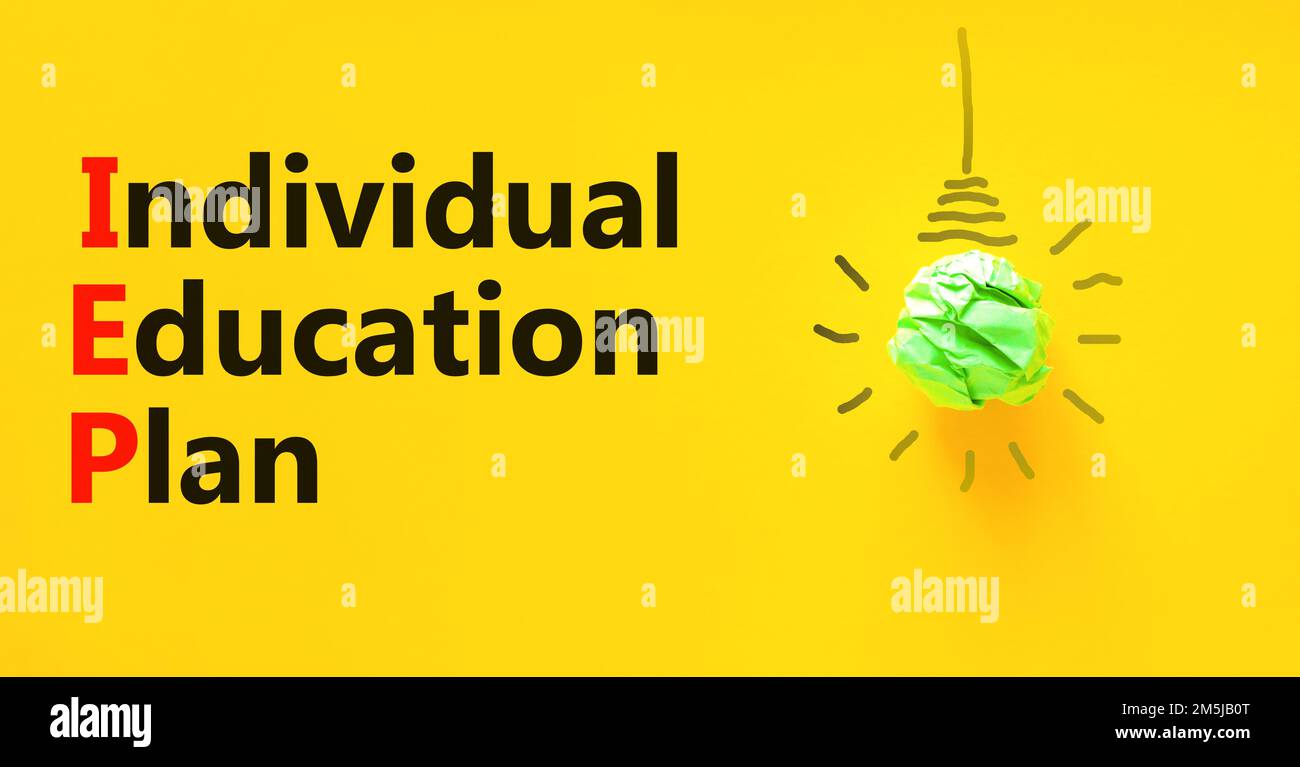 IEP individual education plan symbol. Concept words IEP individual ...