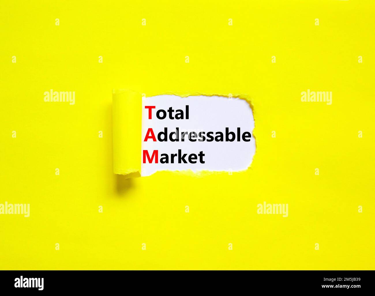 TAM total addressable market symbol. Concept words TAM total ...
