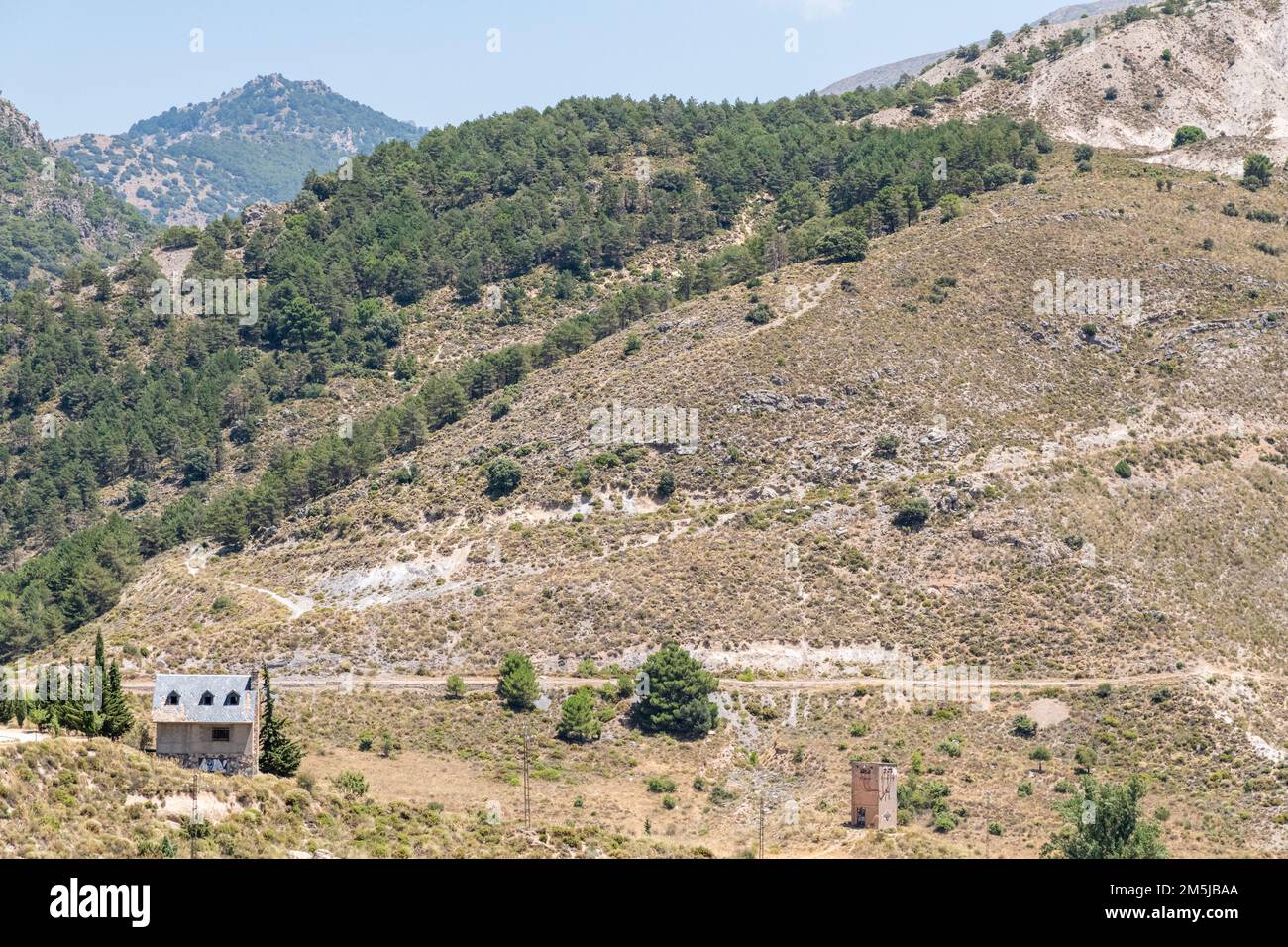 The Collado Sevilla hiking area of the Sierra Nevada mountain range in ...