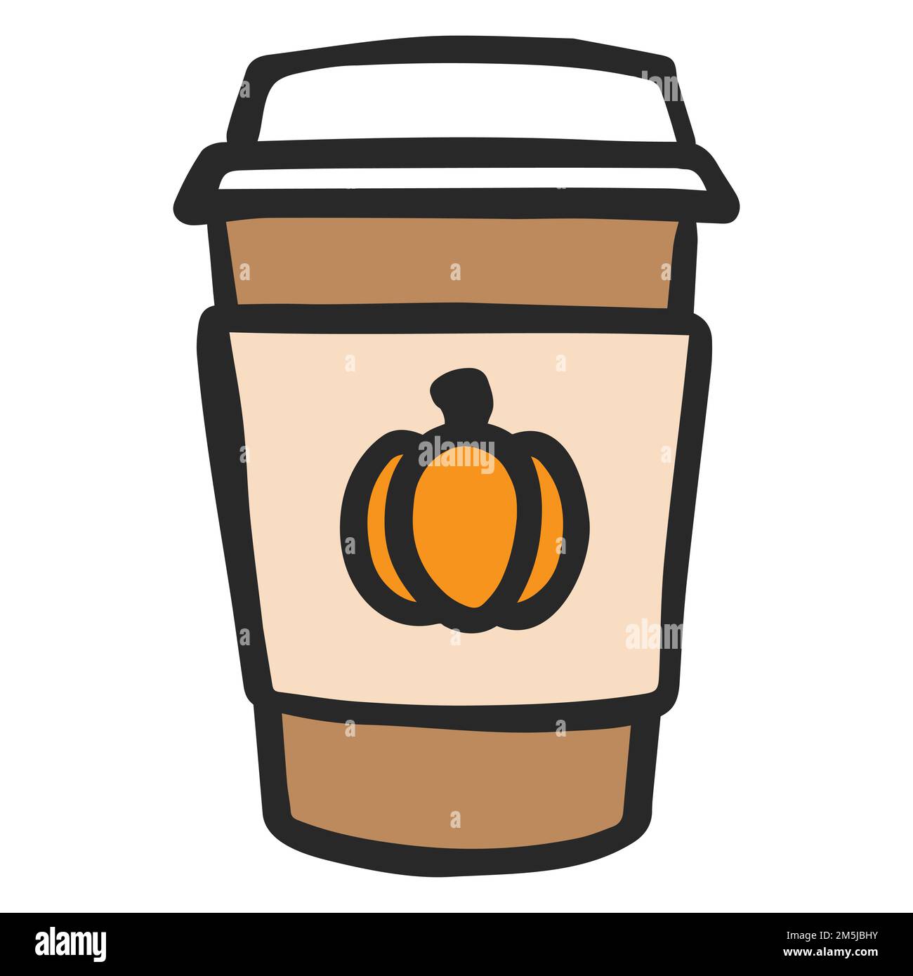 Pumpkin Spiced Coffee for October or Fall Time Stock Vector Image & Art ...