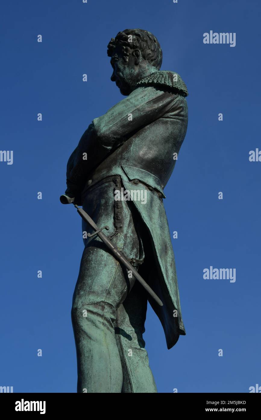 The monument to admiral Ivan Fedorovich Kruzenshtern, the famous ...