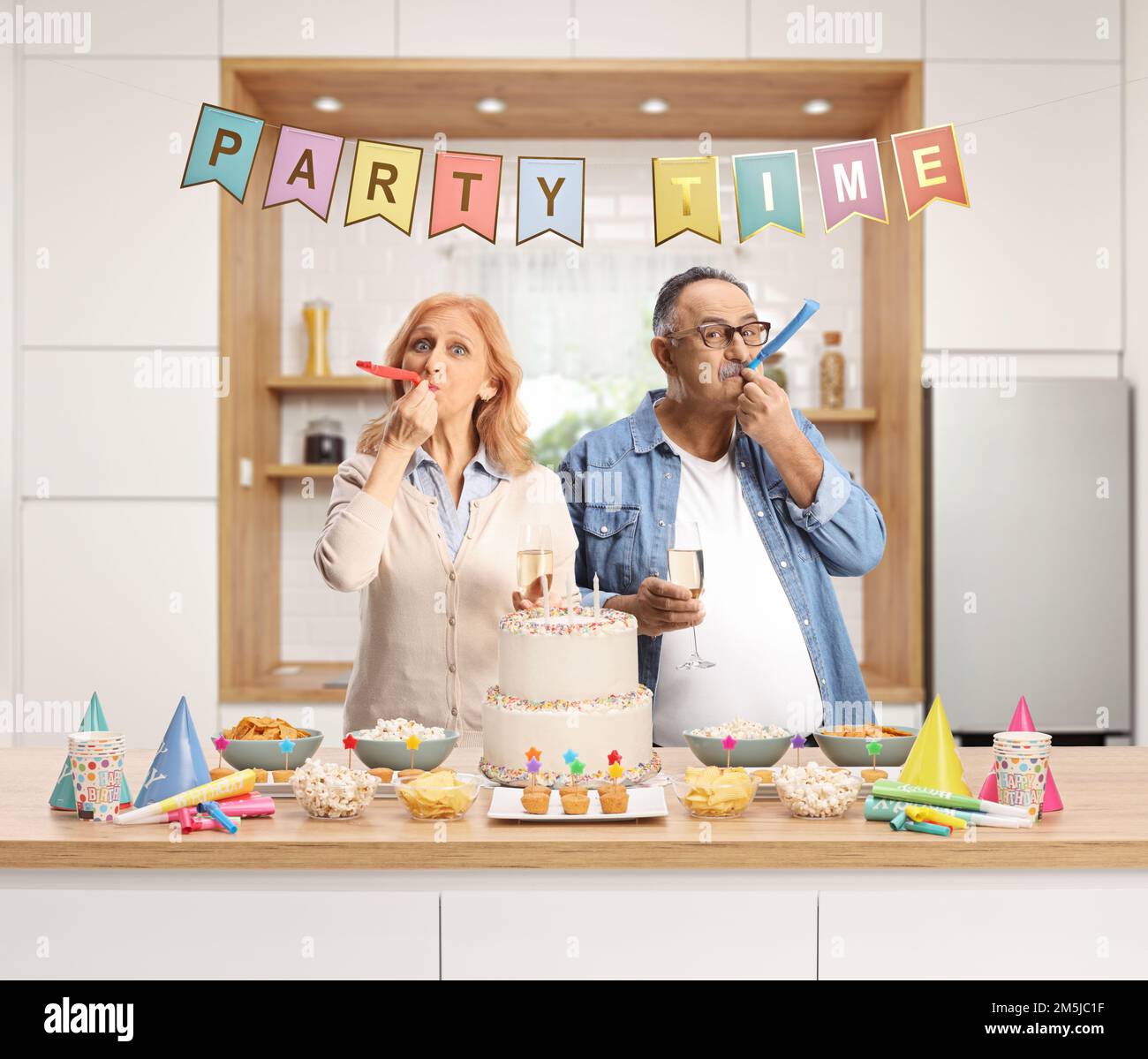 Woman posing birthday cake hi-res stock photography and images - Alamy