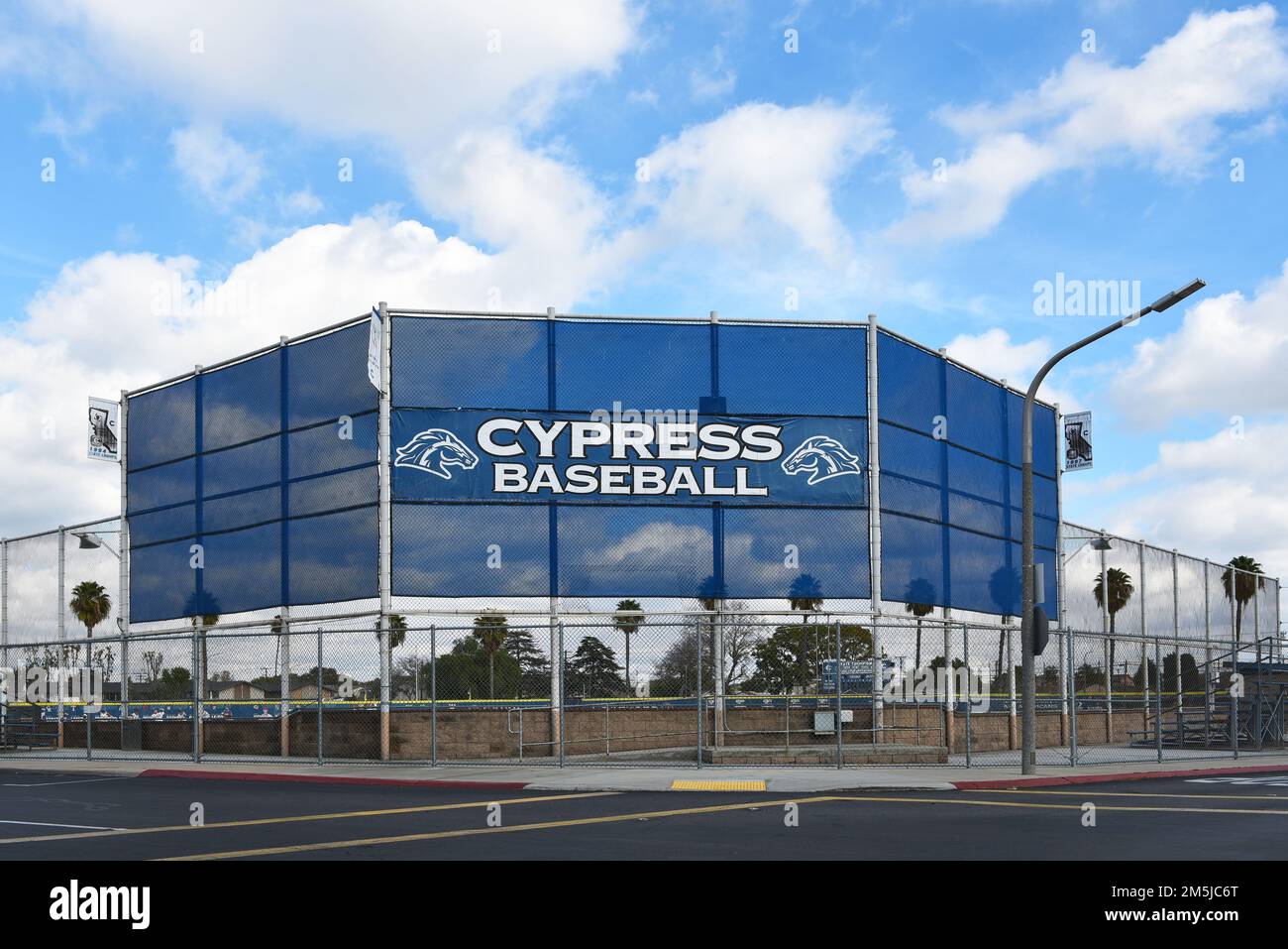 CYPRESS, CALIFORNIA - 28 DEC 2022: Baseball Field on the Campus of ...