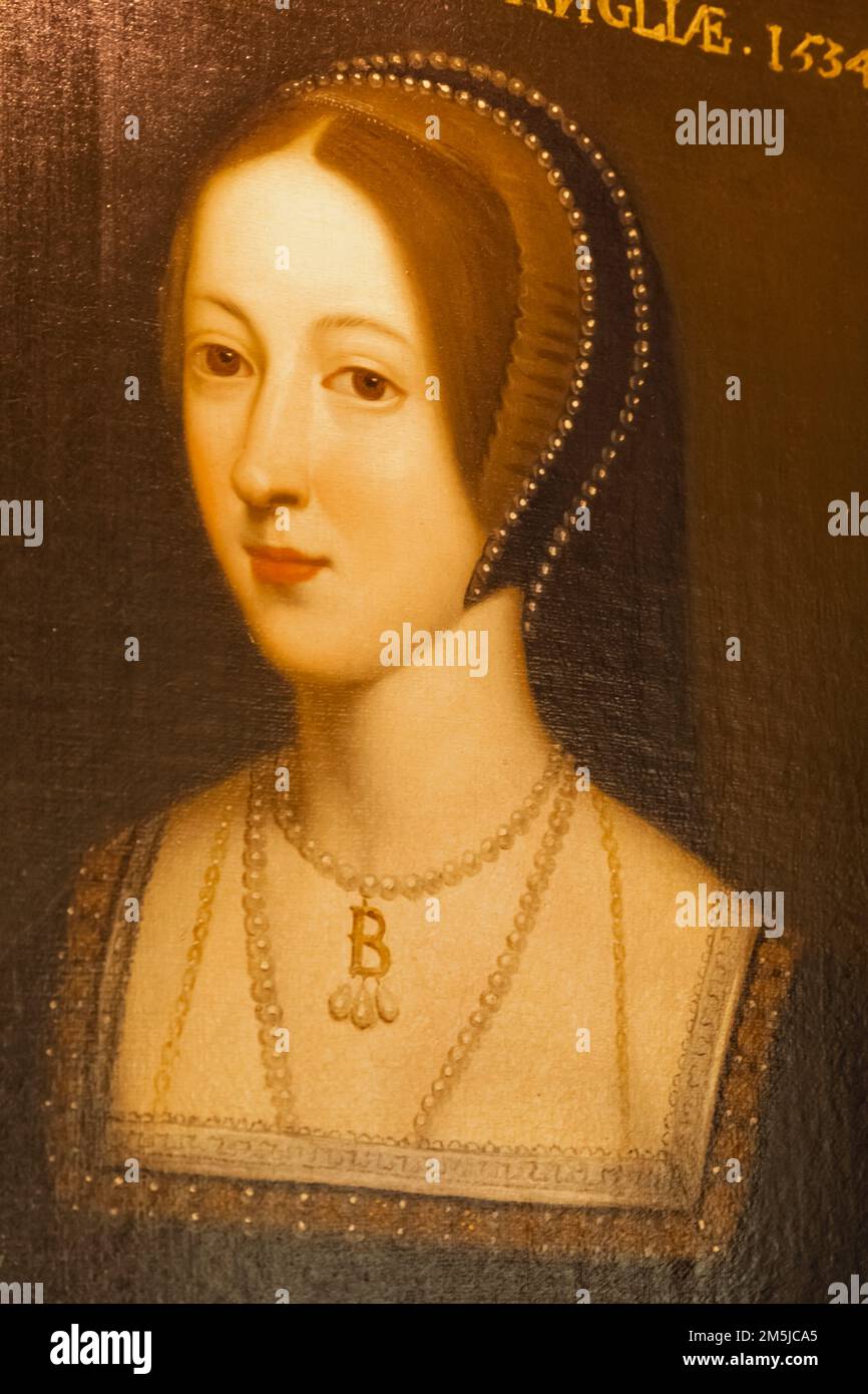 England, Kent, Hever, Hever Castle, Portrait of Anne Boleyn Stock Photo ...