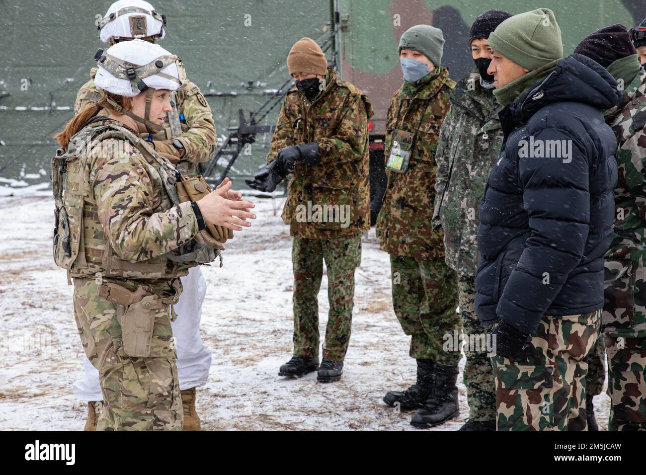 U.S. Army Capt. Julie Krogh, the commander of Forward Support Company ...