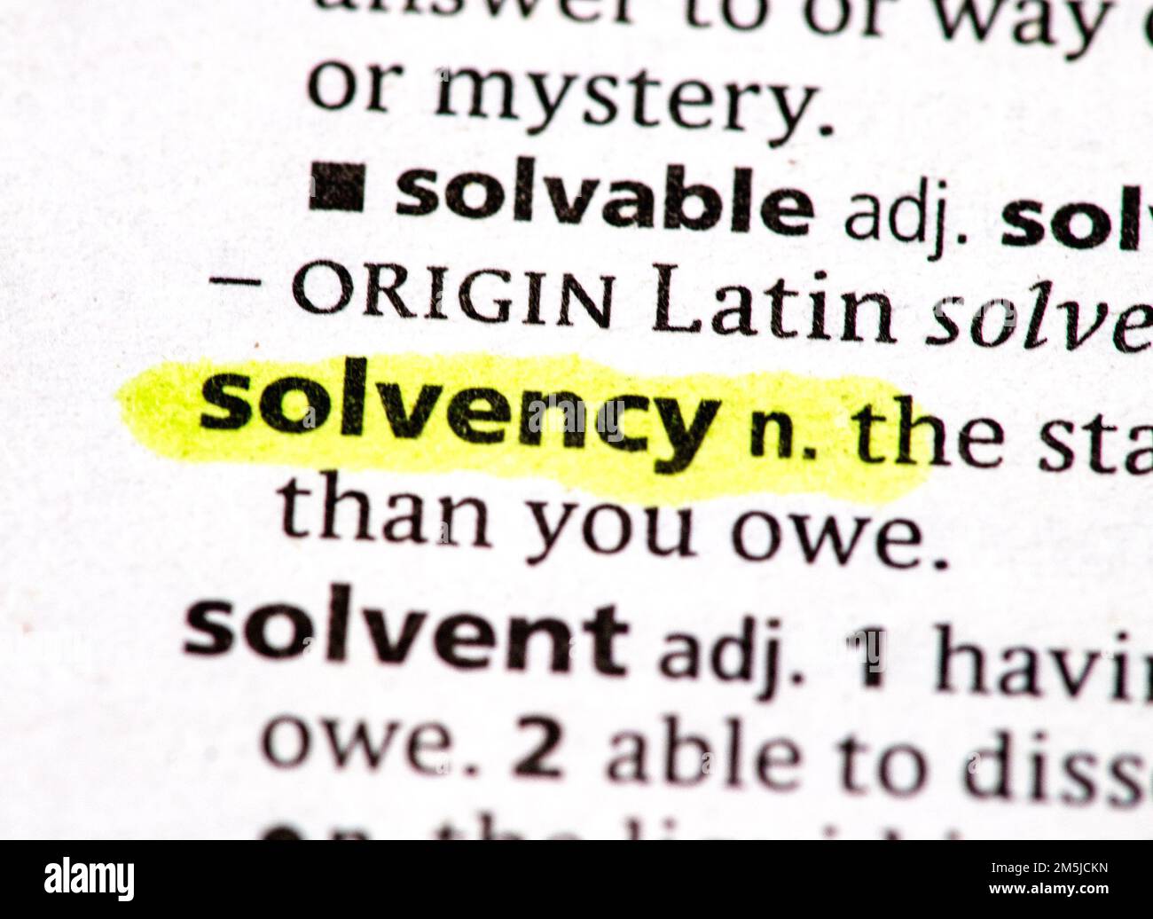 Solvency hi-res stock photography and images - Alamy