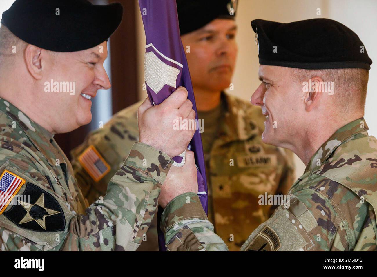 Brig. Gen. Dean Thompson, right, the incoming commander of the 353rd ...