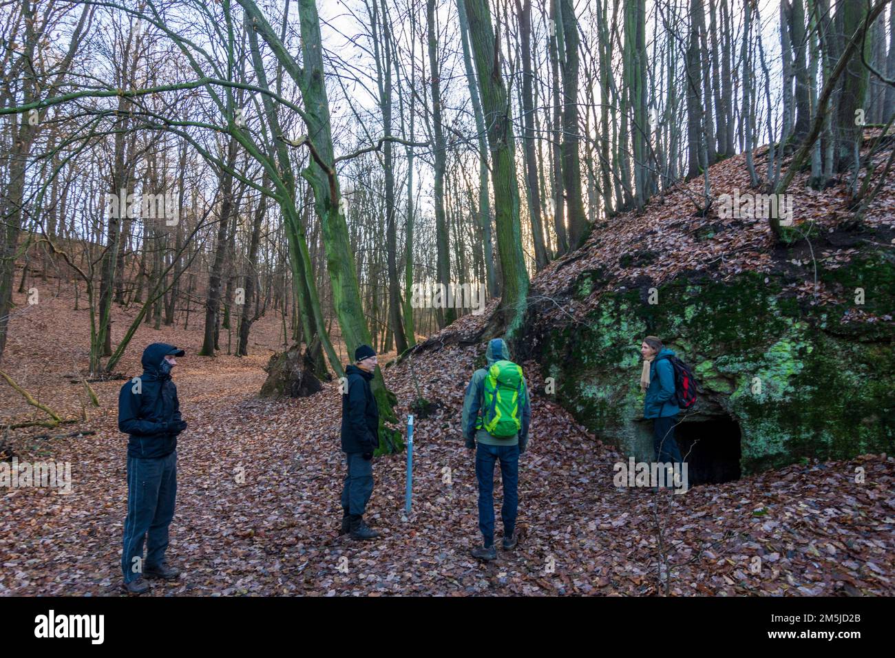 Freital: Kaitzbach Valley (Kaitzgrund), cave in , Sachsen, Saxony ...