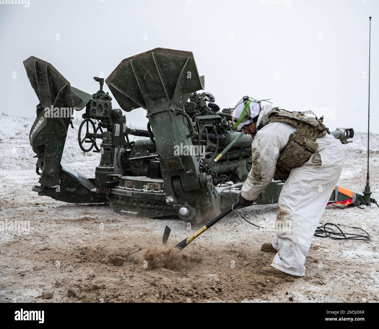 A U.S. Army Artilleryman with Charlie Battery, 2nd Battalion, 8th Field ...