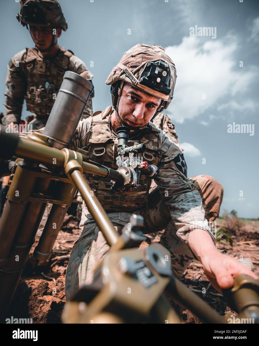 U.S. Army Spc. Mitchell Scheffer, mortarman, 4th Battalion, 23rd ...