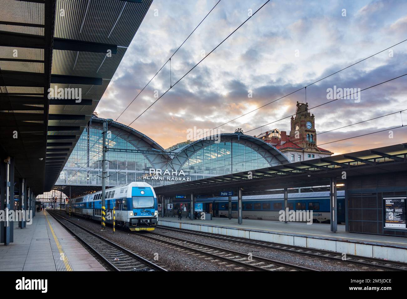 Praha: railway main station Praha hlavni nadrazi, trains in , Prague ...