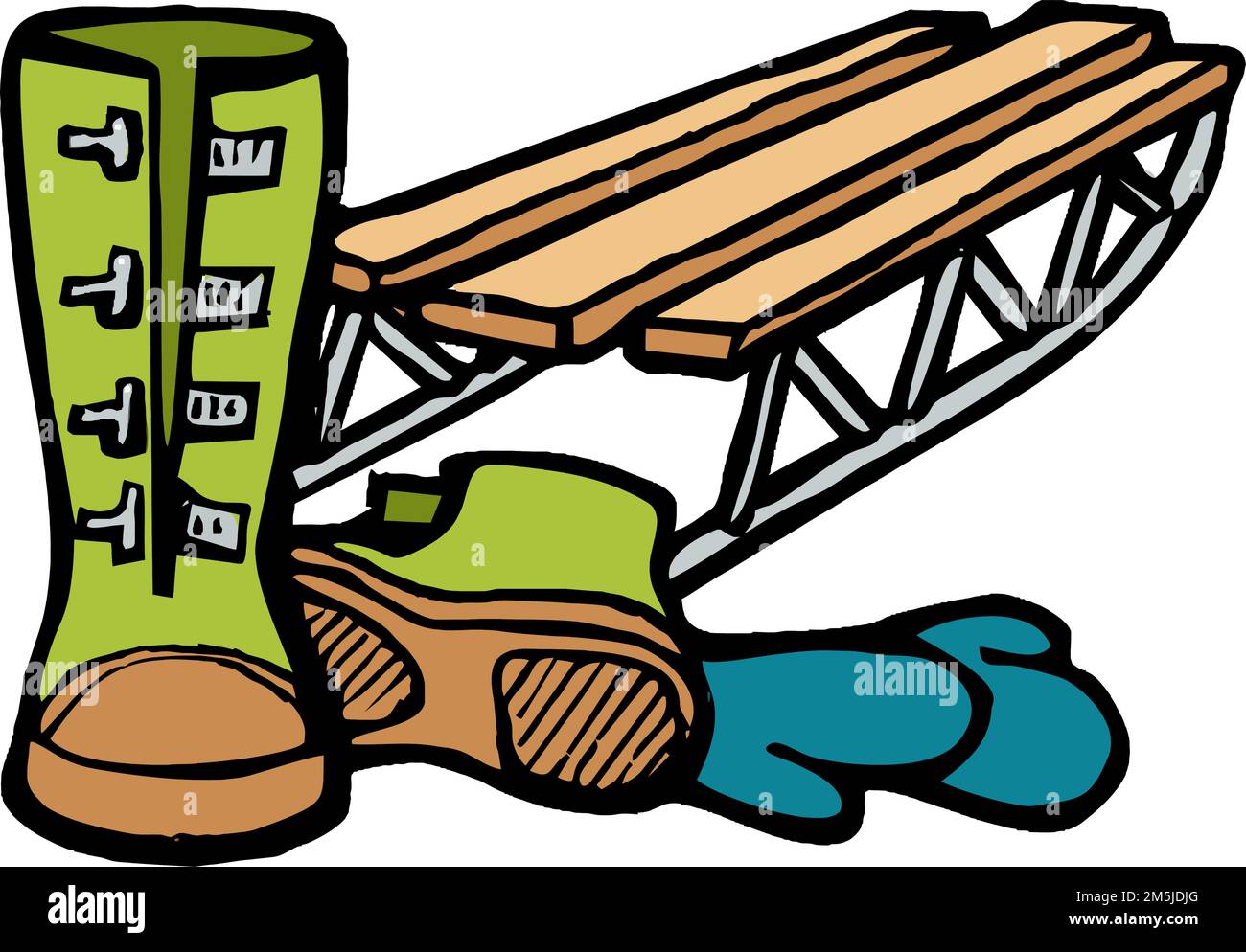 Snow on boots Stock Vector Images - Alamy