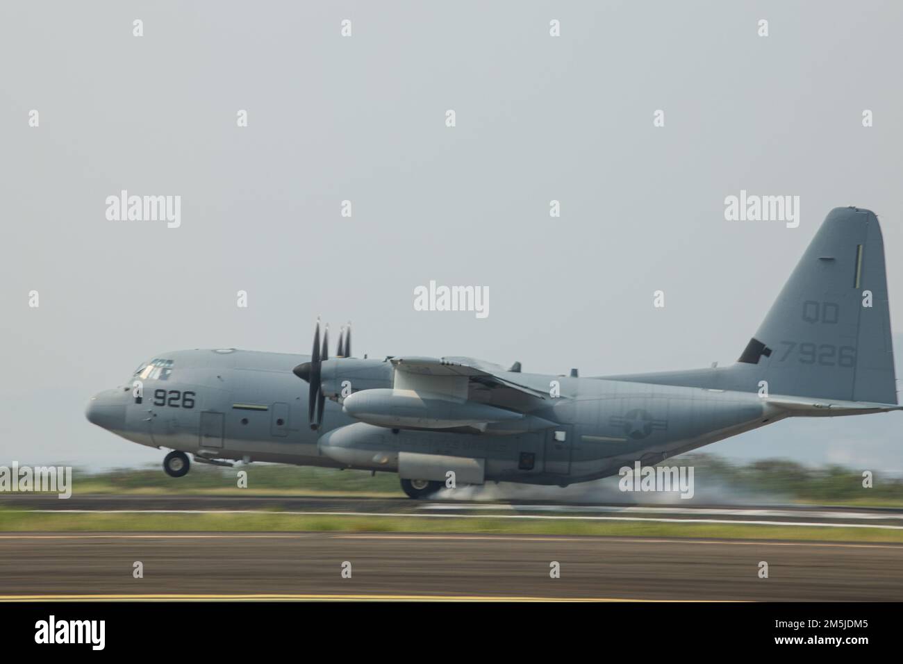 U.S. Marine Corps KC-130J Hercules assigned to Marine Aerial Refueler ...