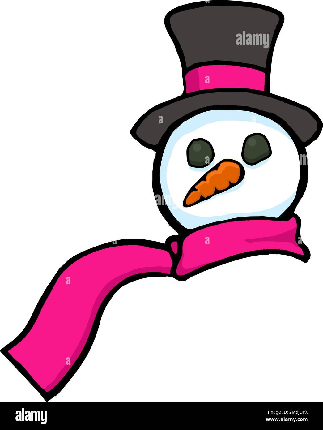 cartoon snowman face with scarf Stock Vector Image & Art - Alamy