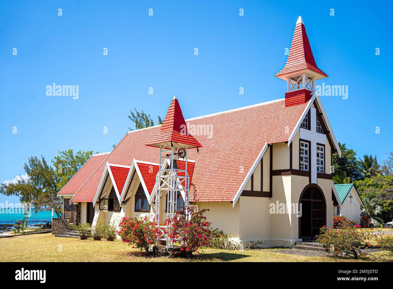 December 2022 Mauritius The Red Church Torist Attraction Stock Photo ...