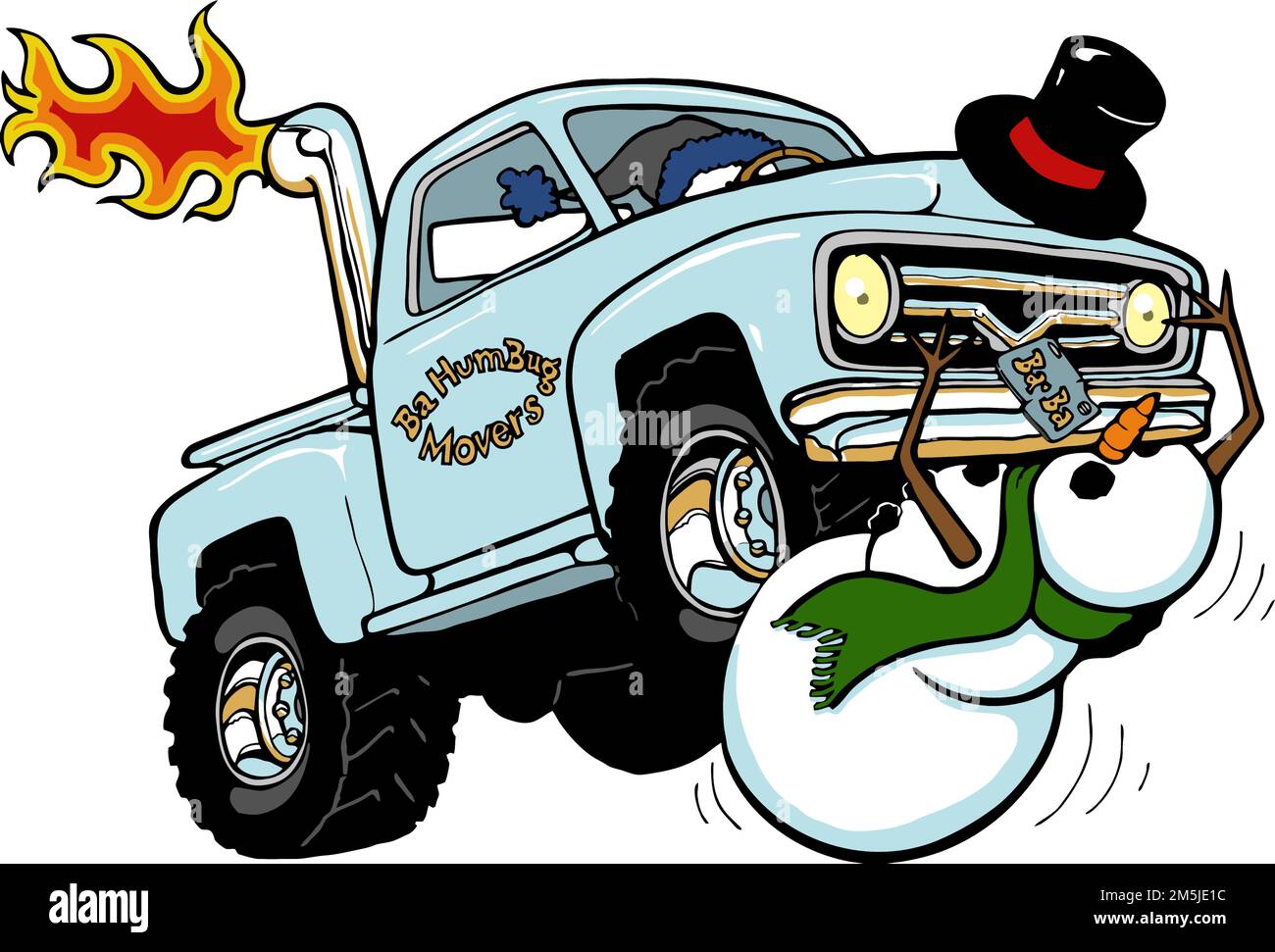 Snowman cartoon funny retro Cut Out Stock Images & Pictures - Alamy