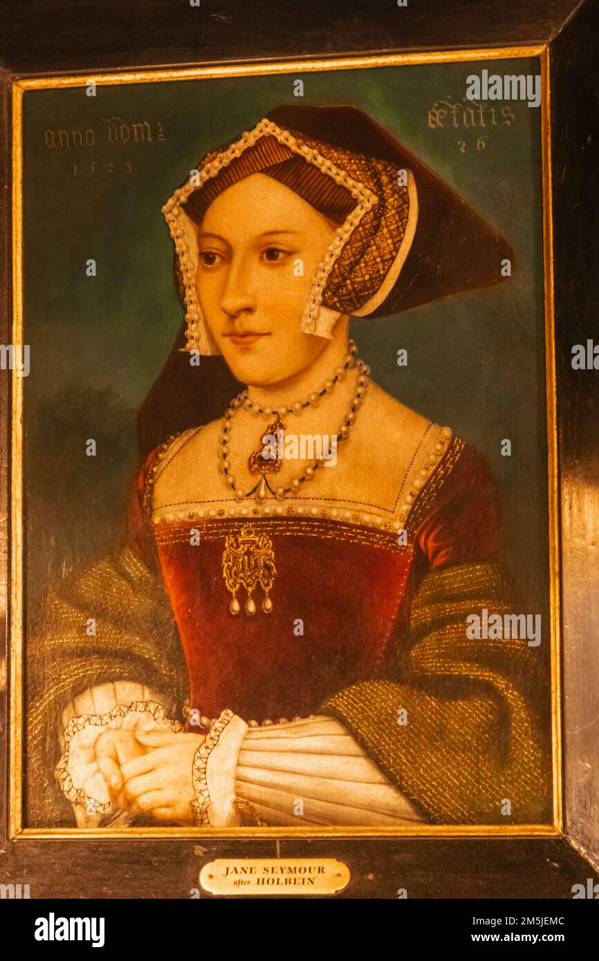 England, Kent, Hever, Hever Castle, Portrait of Jane Seymour Stock ...