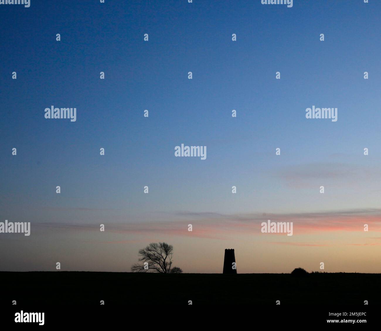 End of the day dusk at Beverley Westwood East Yorkshire UK with Black ...