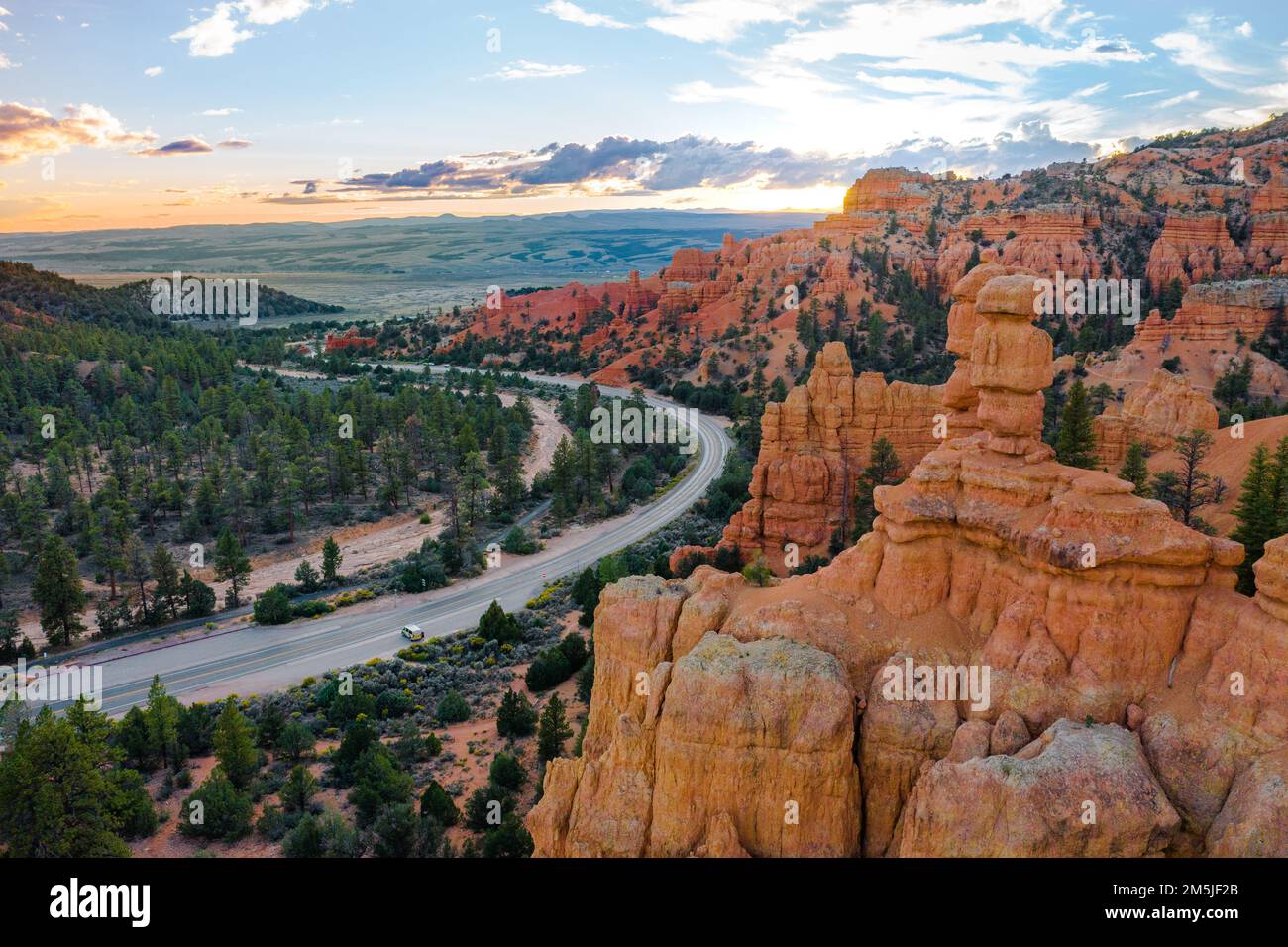 Red rock canyon sunset aerial hi-res stock photography and images - Alamy