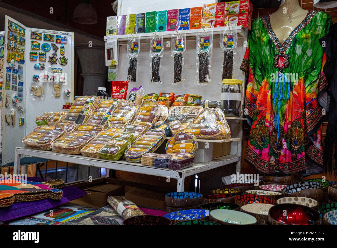December 2022 Central Market in Port Louis, Mauritius showing stall ...