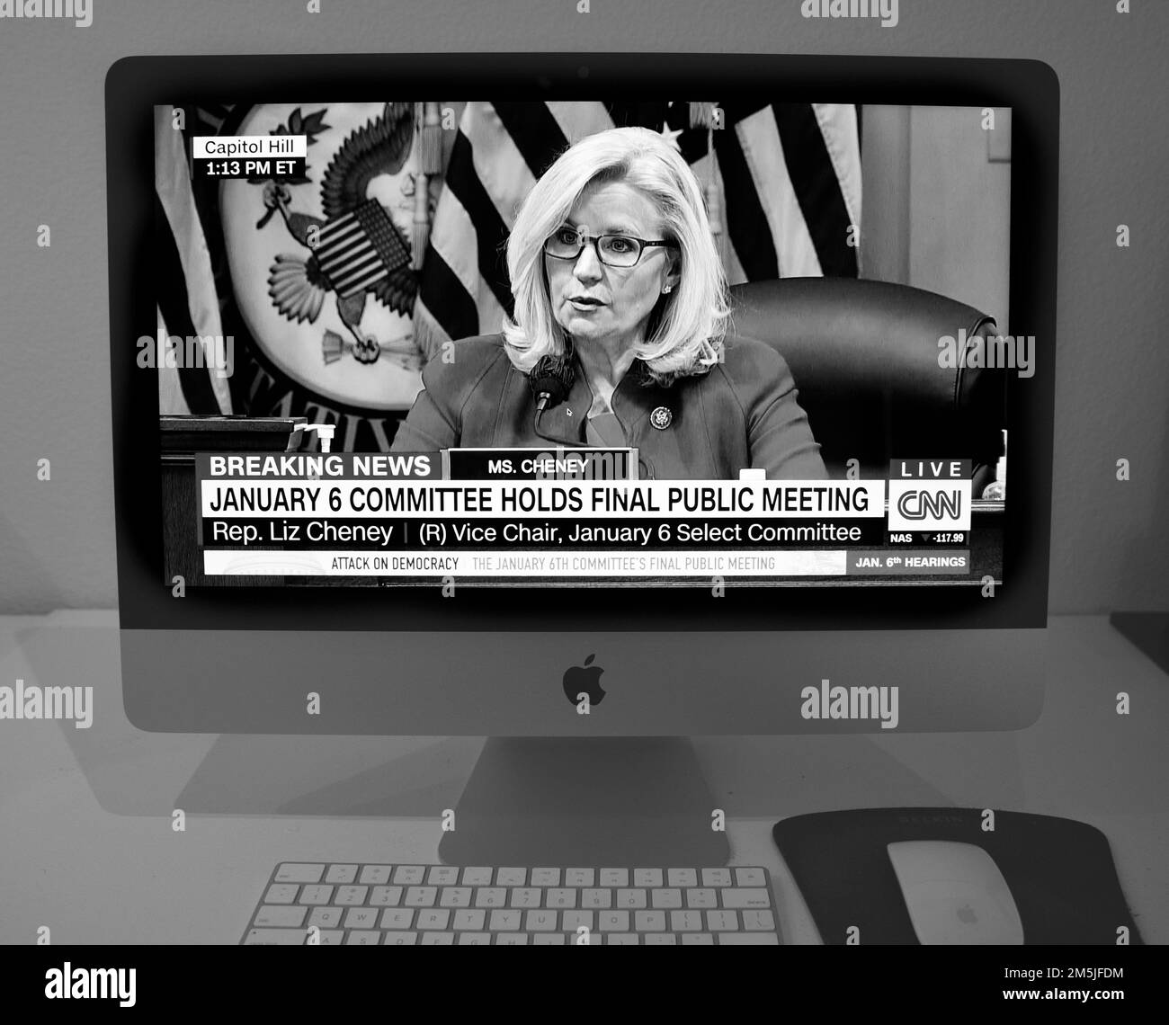 A CNN TV screen shot Jan. 6 Committee Vice-Chairman Liz Cheney ...
