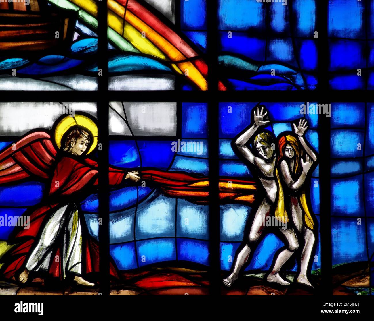 Adam and Eve expelled from Paradise Stock Photo - Alamy