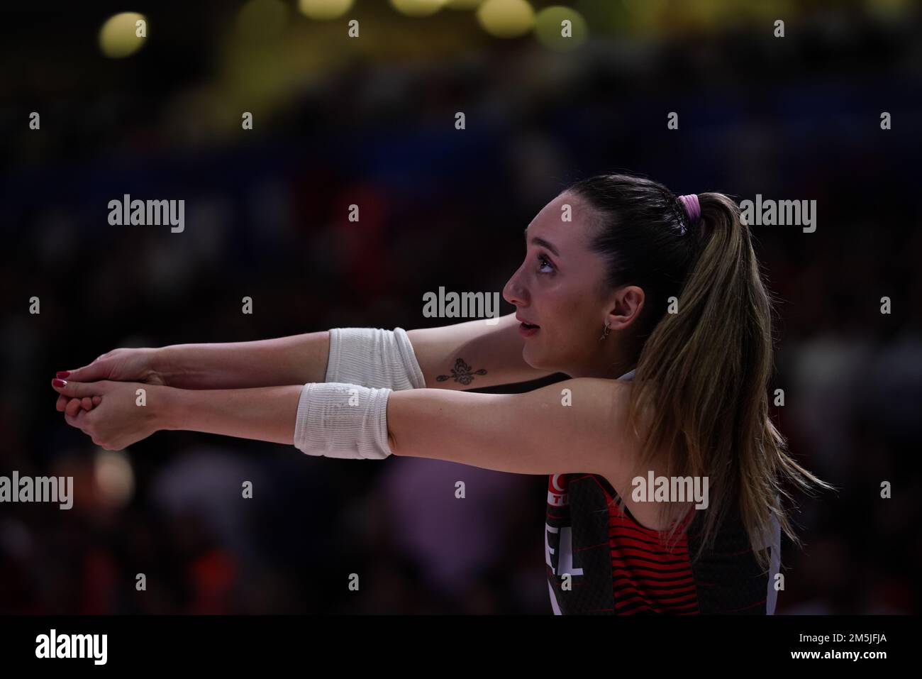 ANKARA, TURKIYE - JULY 14, 2022: Aykac Ayca warming up during Turkiye ...