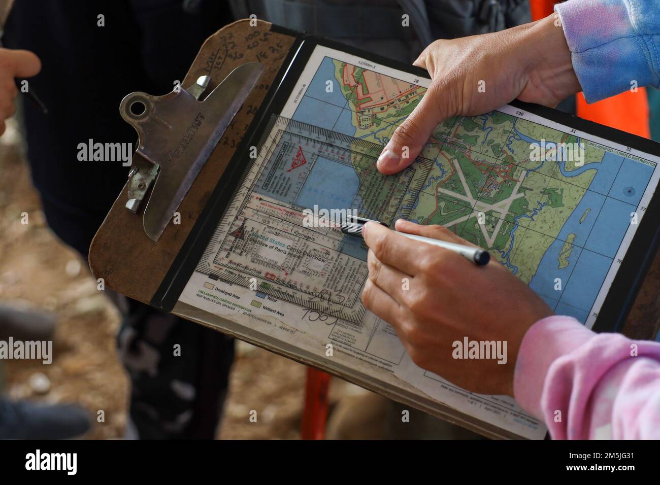 Boy Scouts from Troop 241 learn land navigation techniques aboard ...