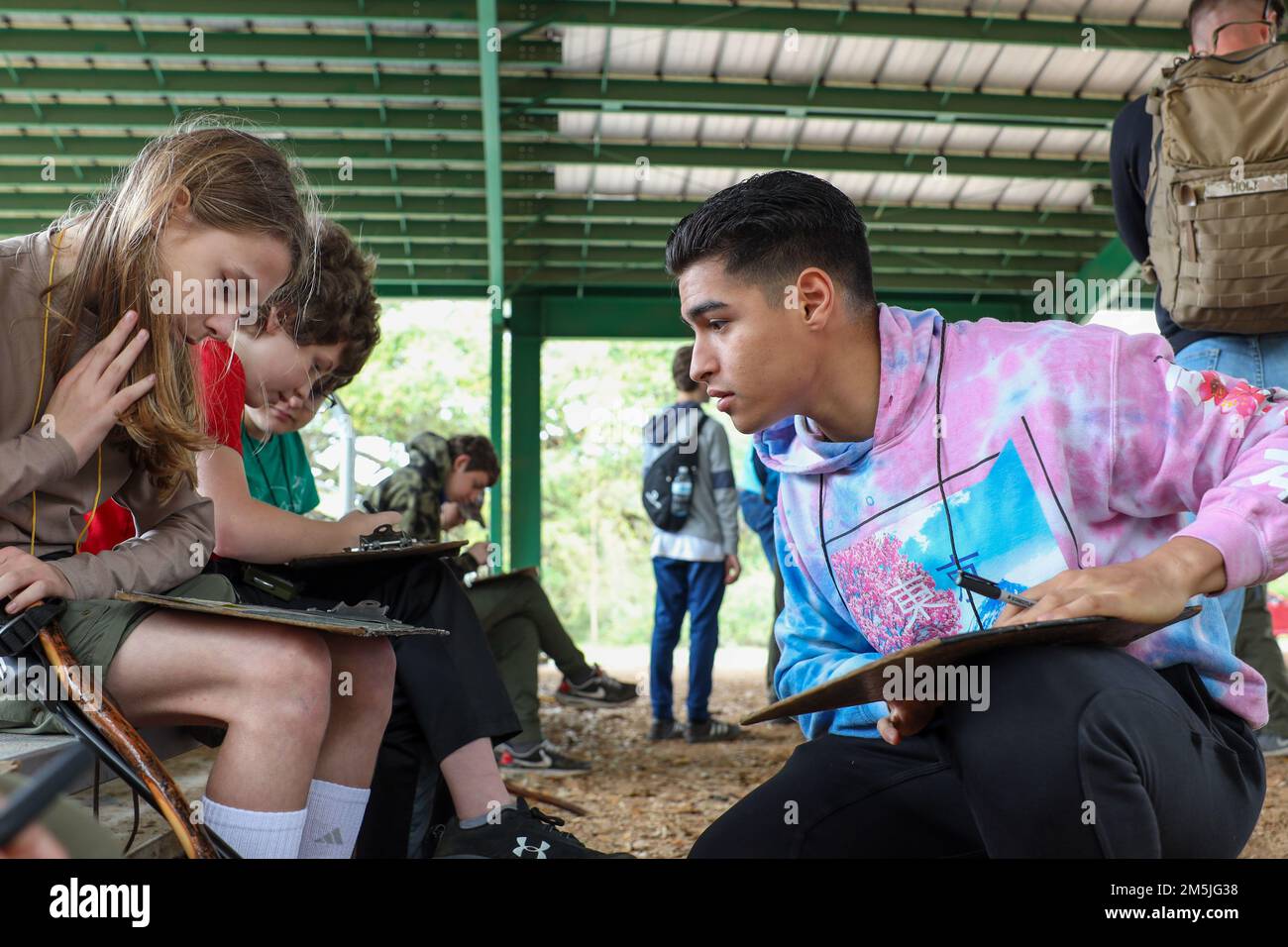 Boy Scouts from Troop 241 learn land navigation techniques aboard ...
