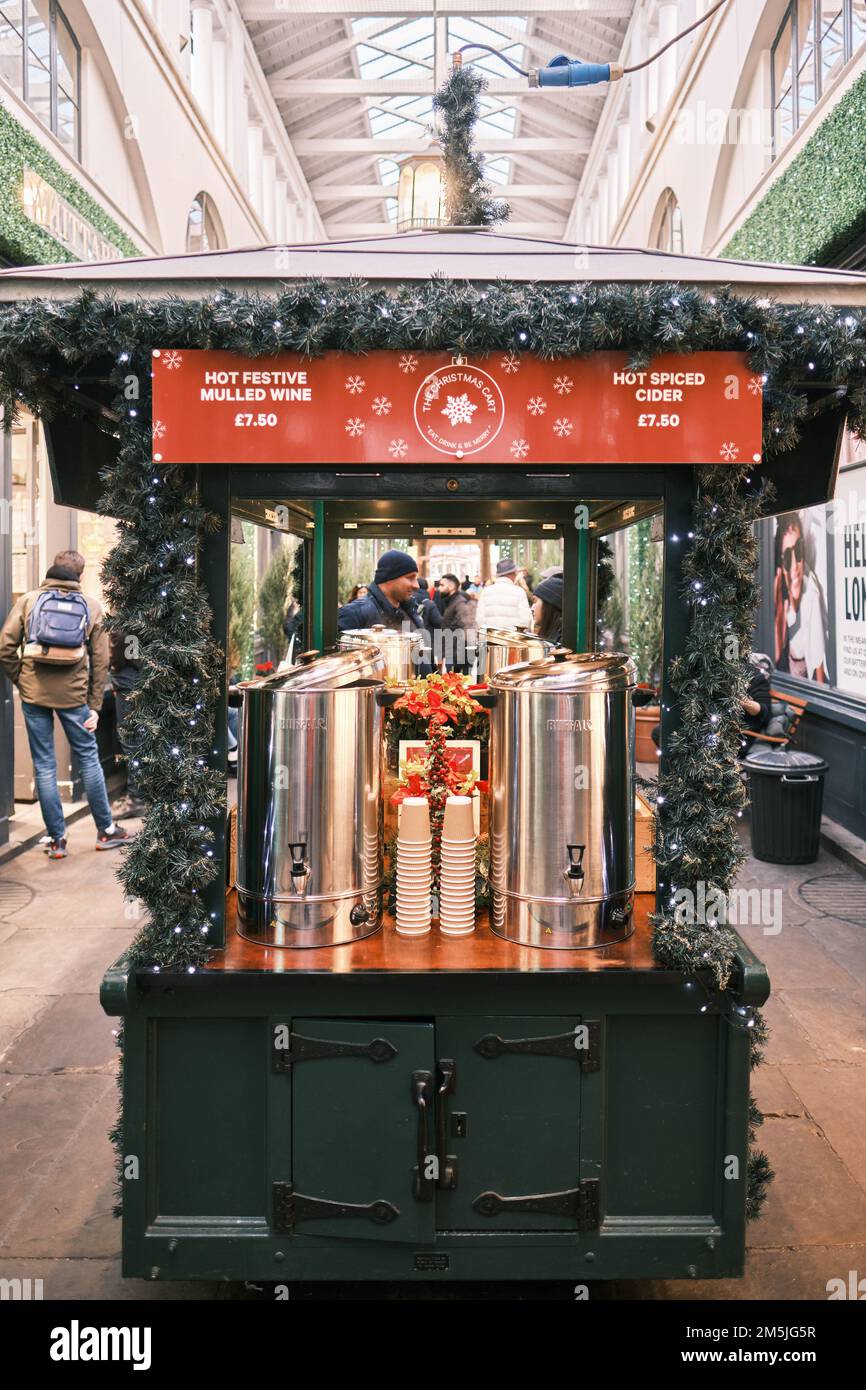 Inside the galleries of Covent Garden Market in London, UK. Once one of ...