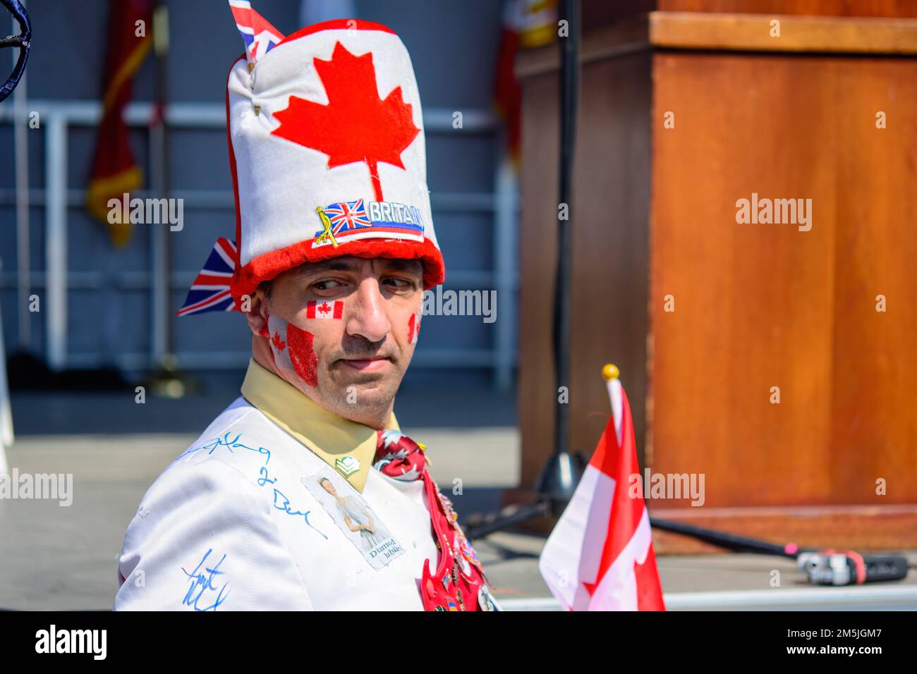Mister Canada, a popular character, partakes in the celebration event ...