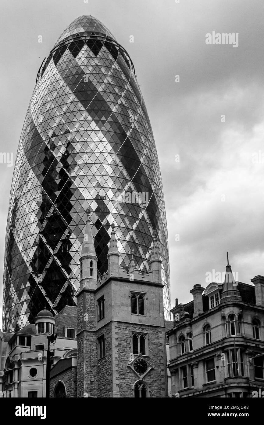 A grayscale of a tall modern building in Winsum Stock Photo - Alamy