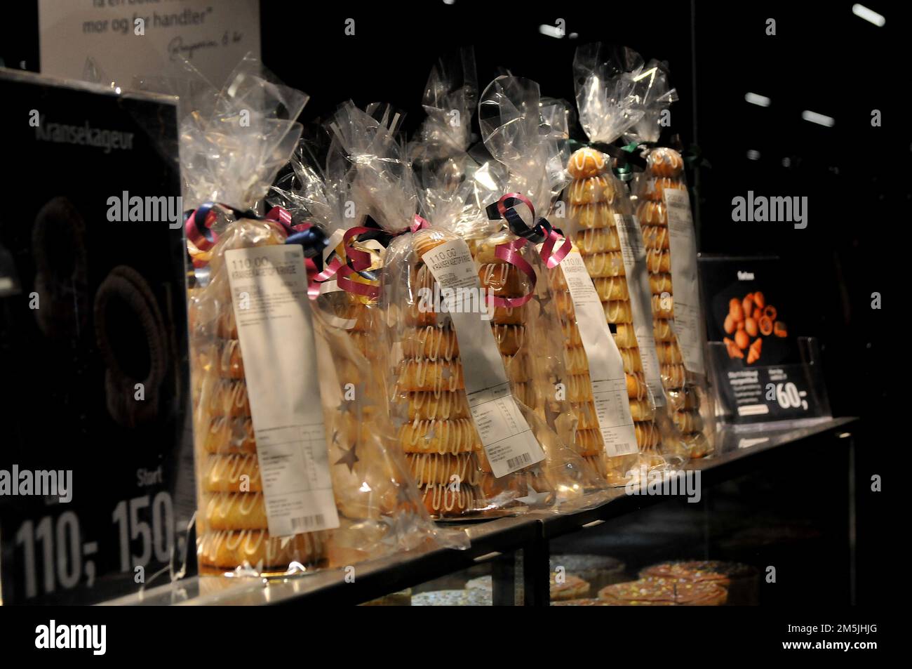 Copenhagen/Denmark/29 December 2022/ New year cake alot of marcipan ...