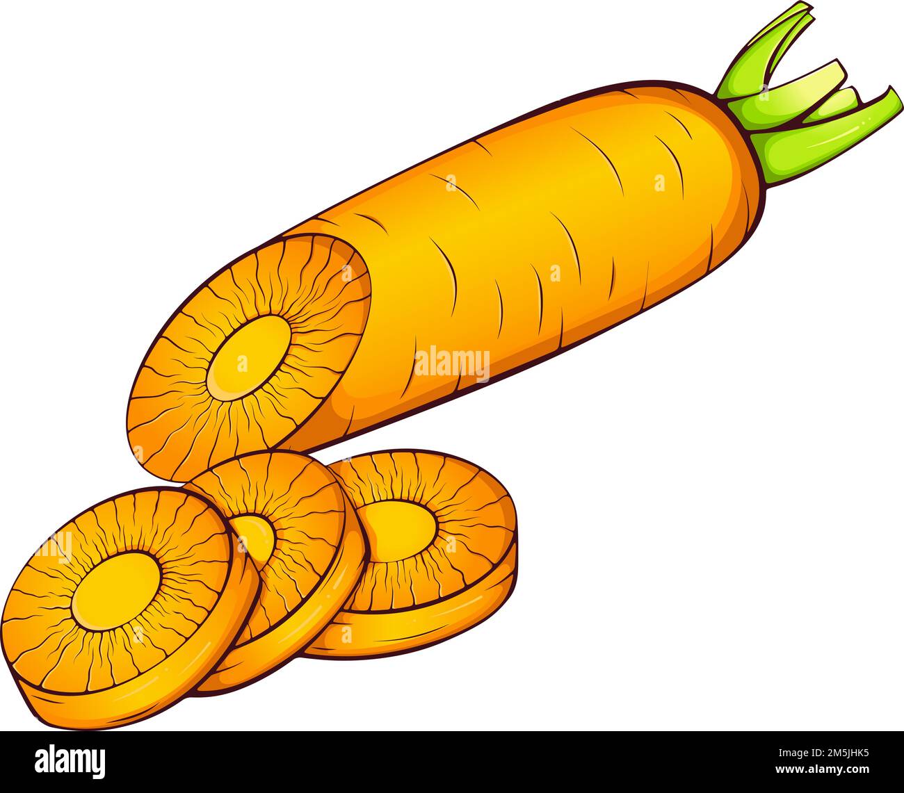 Half and sliced carrot color Stock Vector Image & Art - Alamy