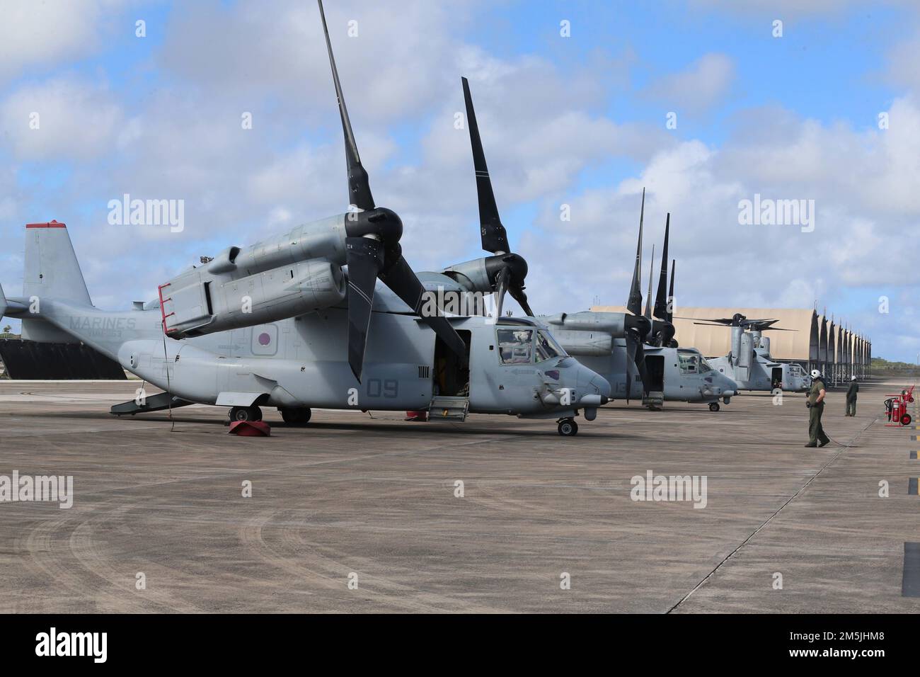U.S. Marine Corps MV-22 Ospreys assigned to Marine Medium Tiltrotor Squadron (VMM) 363, 1st ...