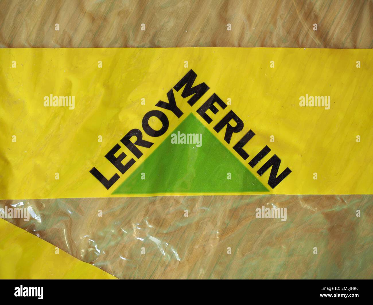 PARIS, FRANCE - CIRCA NOVEMBER 2022: Leroy Merlin sign on a packet ...