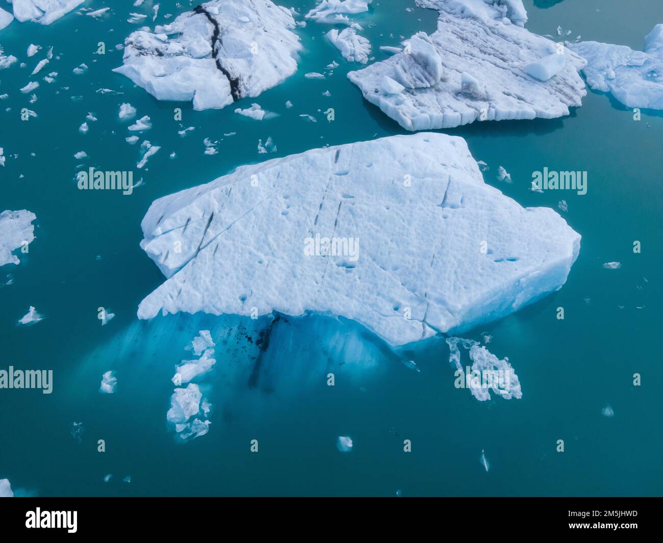 An aerial view of glaciers in sea Stock Photo - Alamy