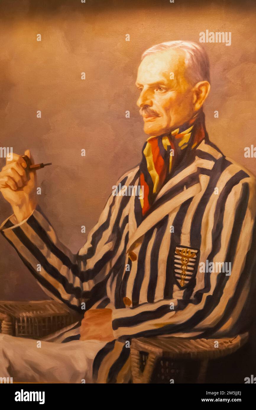 England, Kent, Hever, Hever Castle, Portrait of John Jacob Astor Stock ...