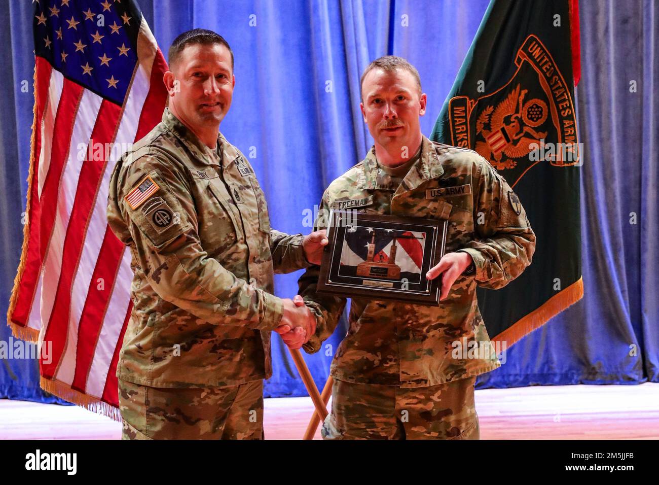 Maj.Samuel Freeman poses with U.S. Army Marksmanship Unit Command Sgt ...
