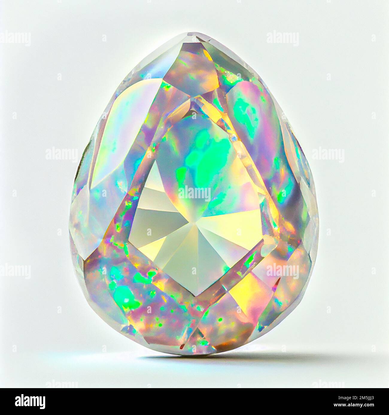 Opal gemstone isolated on white background for jewelry shop. Beauty ...