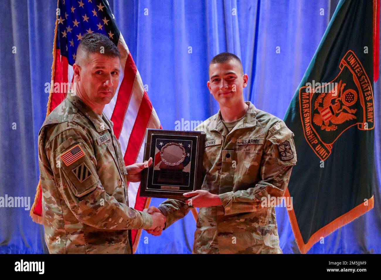 Cadet Cameron Johns poses for a photo with Training and Doctrine ...