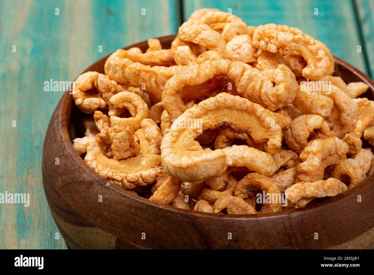 Tasty Snacks - Crispy Pork Cracklings; Dehydrated Pigskin Stock Photo ...