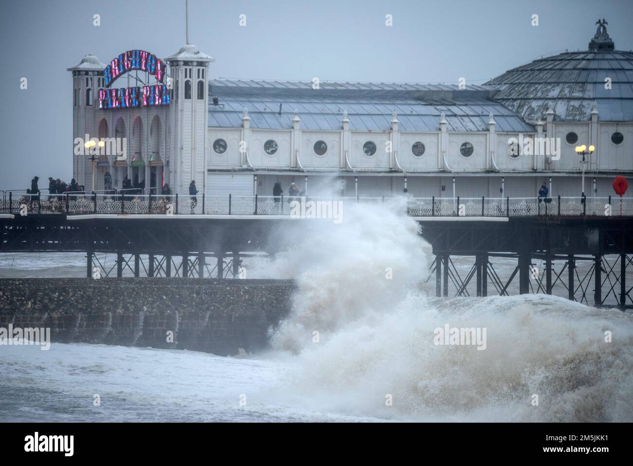Brighton, December 28th 2022: Gale force winds of over 50mph battered ...