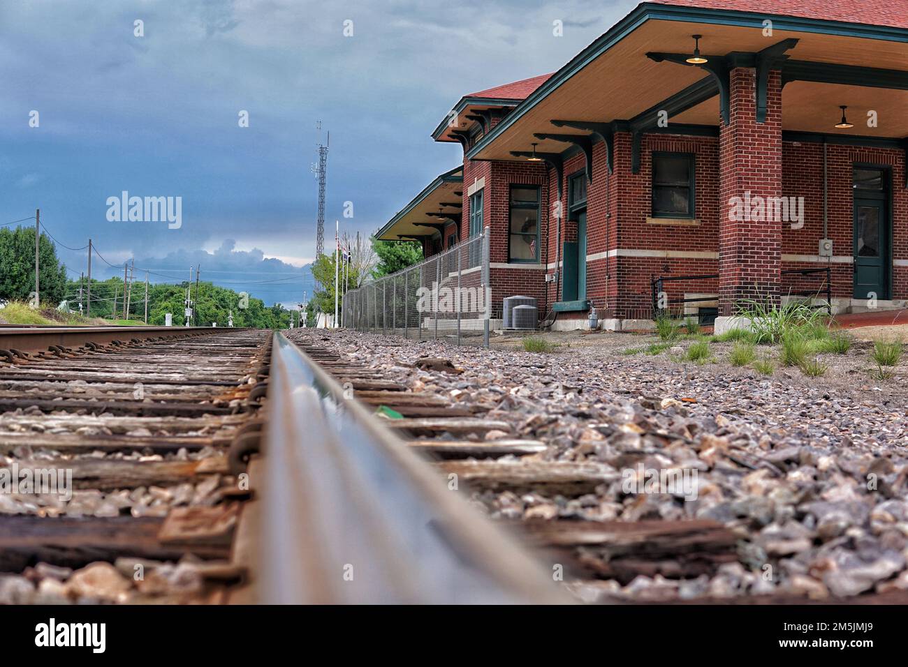 The Russellville Train Depot historic railroad station in Arkansas ...