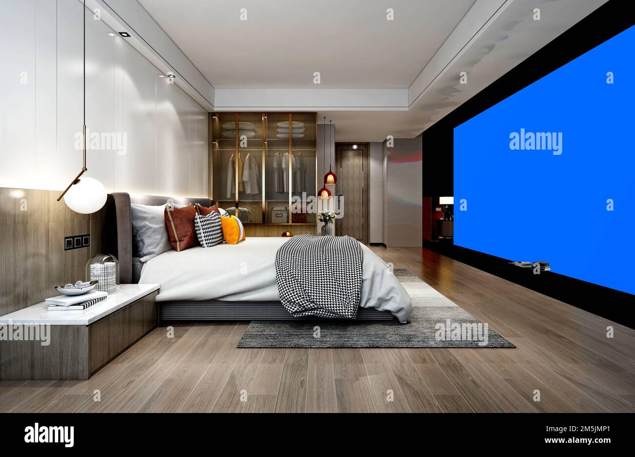 3d render of luxury hotel room Stock Photo - Alamy