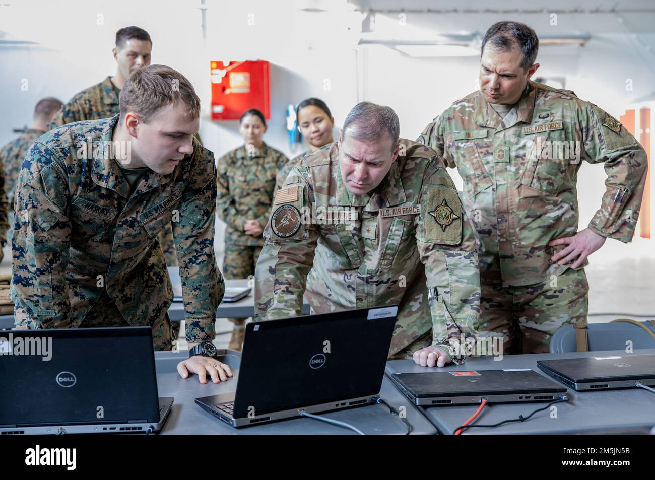 U.S. Air Force Brig. Gen. Chad Raduege and Chief Master Sgt. Traveler ...